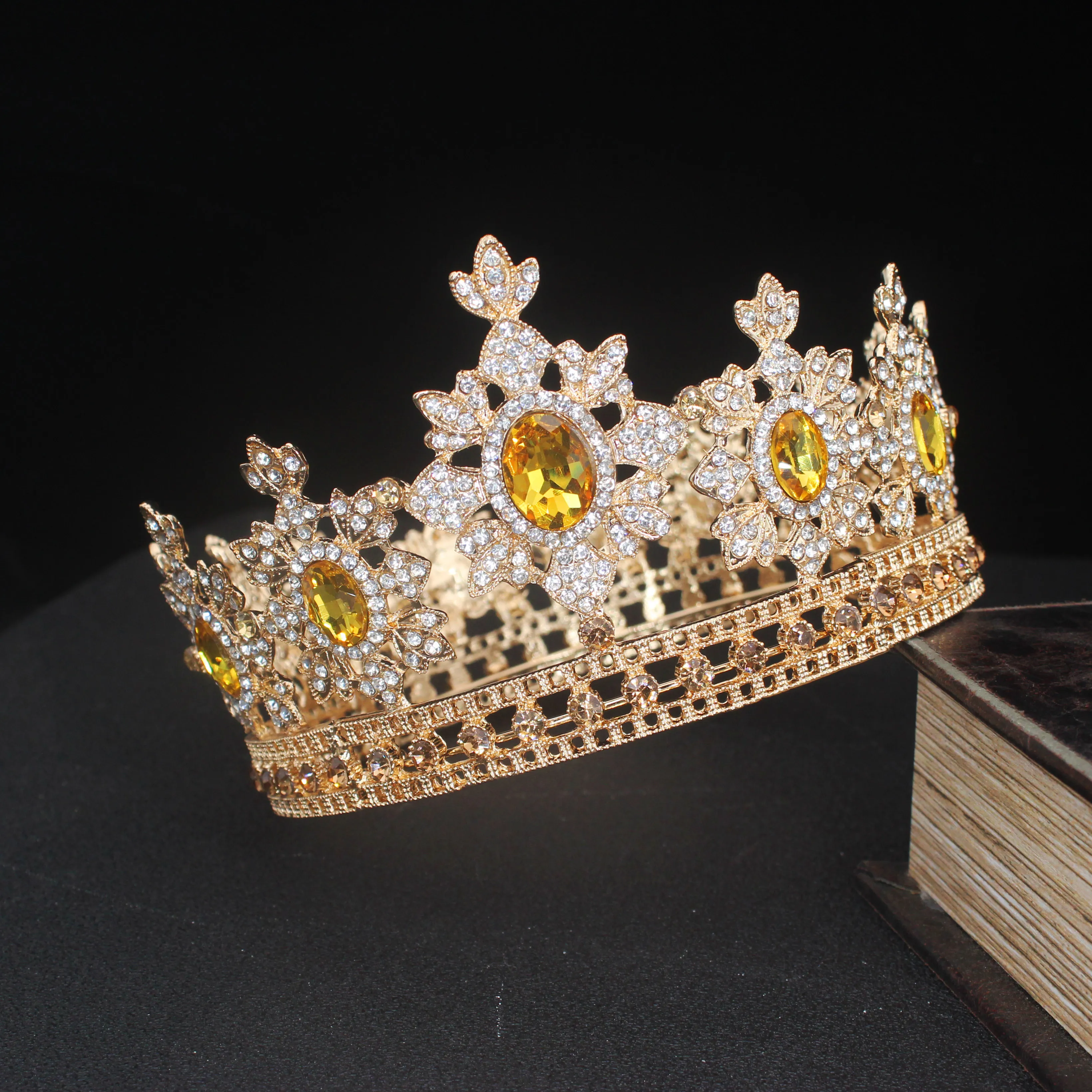 Royal Crystal Queen King Tiara And Crown Bridal Diadem Women Pageant ...