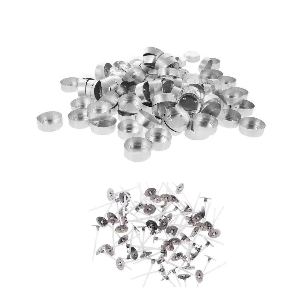 300x Aluminum Tea Light Containers, Candle Wicks for Candle Making, DIY ...