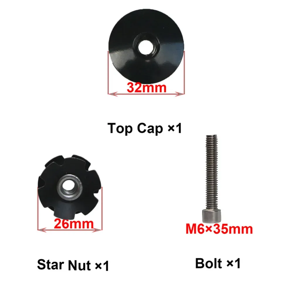 Premium Bike Headset Cap, 1-1/8, 28.6mm, MTB Bicycle Stem Top Cap ...