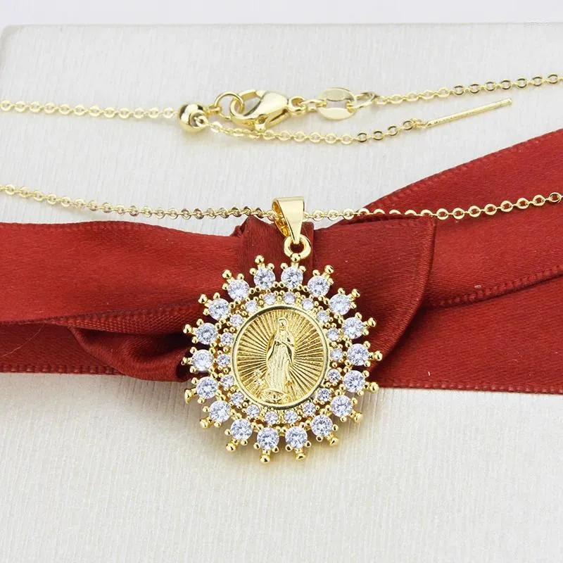 MHS.SUN Trendy Virgin Mary Guadalupe Pendant With Heart And Round ... MHS.SUN Trendy Virgin Mary Guadalupe Pendant With Heart And Round ...