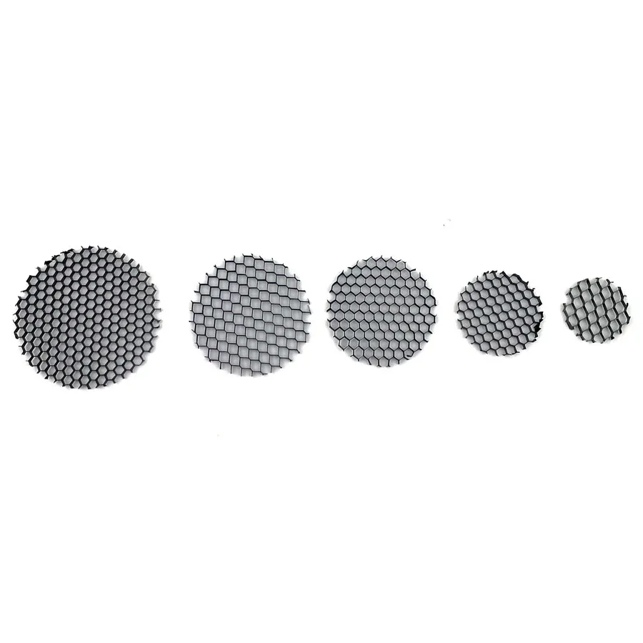 Black Metal Round Light Shade: Anti Glare LED Downlight Cover Honeycomb ...