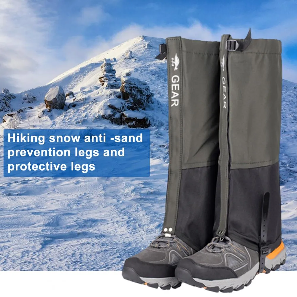 Leg Gaiters Anti-Tear Adjustable Windproof Snow Protection for Mountain ...