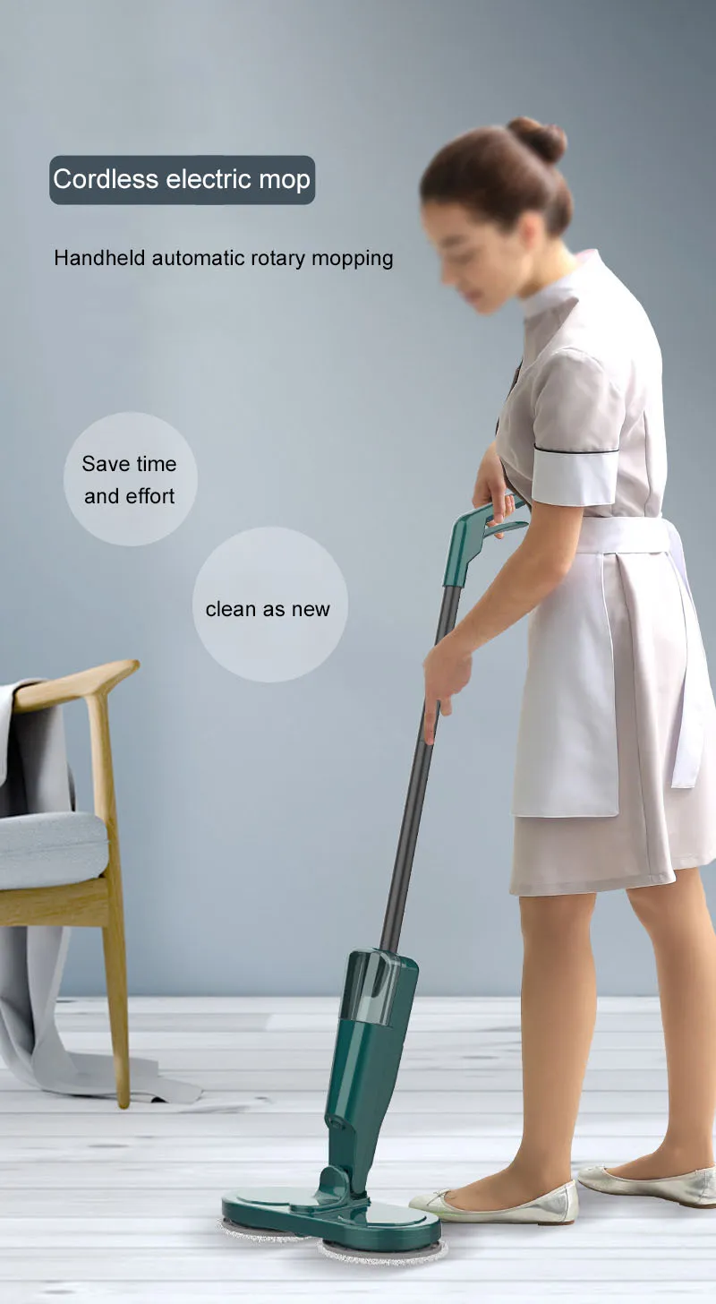 USB Electric Floor Mop with Cordless Handheld Sprayer and Spinning Mop ...