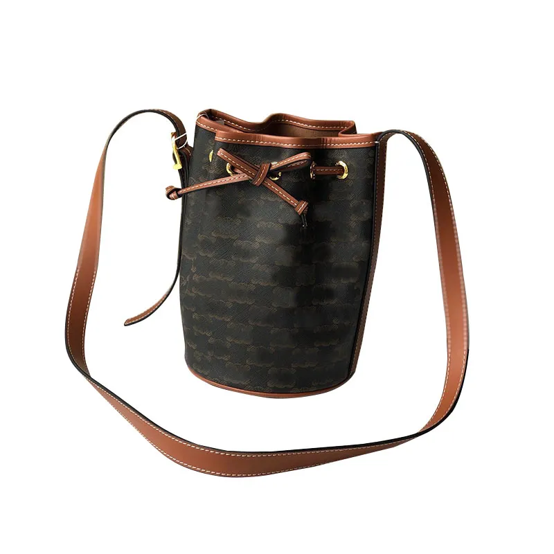 Designer Leather Drawstring Bucket Bags: Luxury Women's Shoulder Purses ...