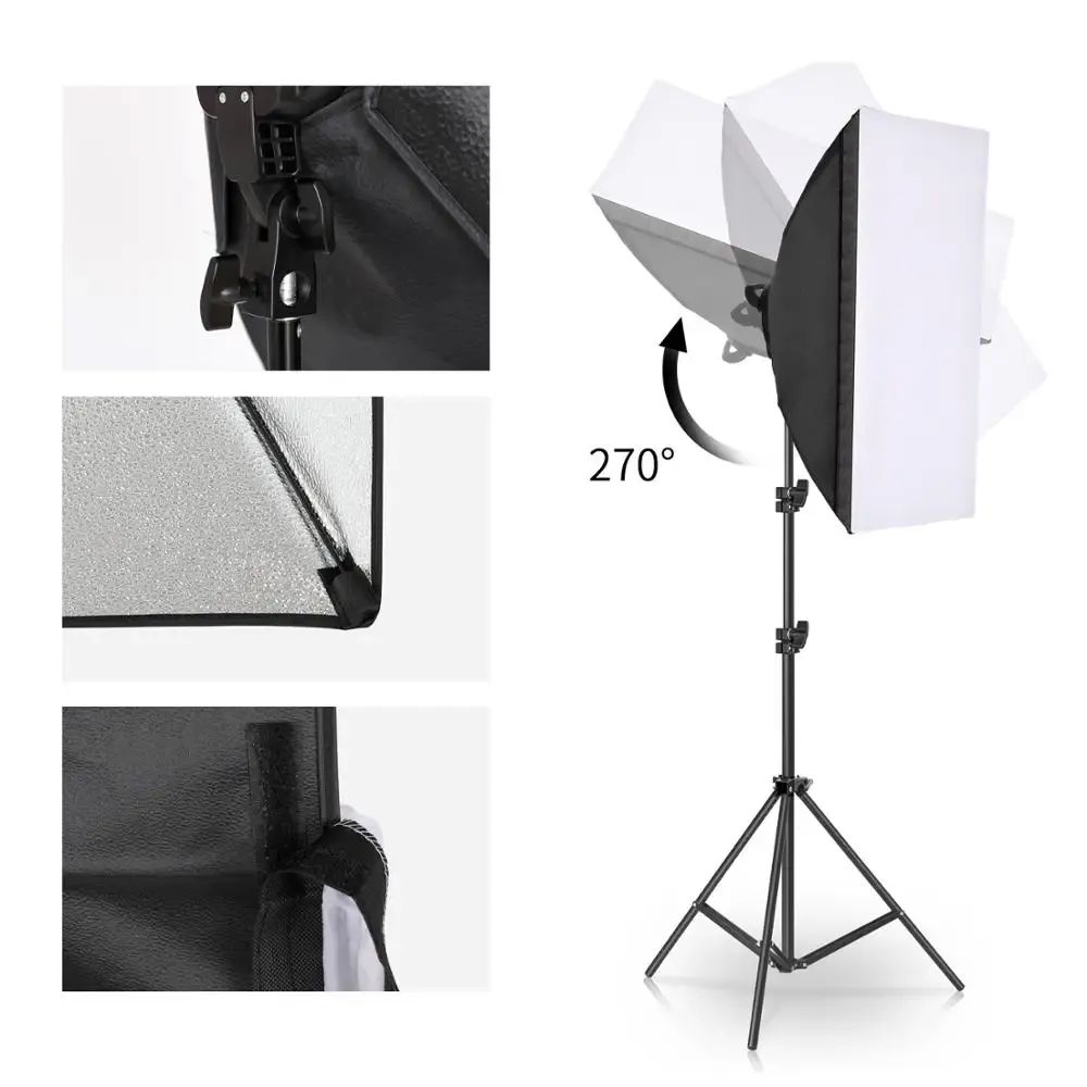 DHgate.com:Professional 45W Photography LED Softbox Lighting Kit - 2 ...