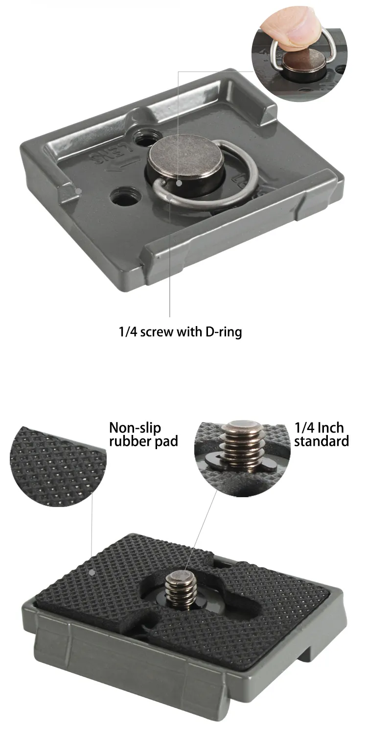 Camera tripod adapter plate quick release clamp mount compatible with ...