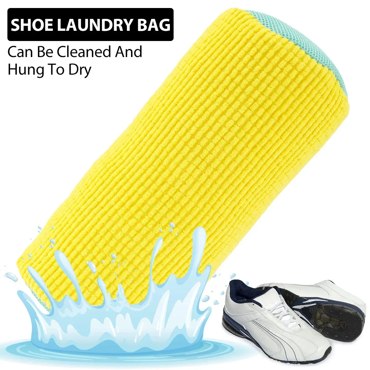 Nylon Shoe Laundry Bag with Zipper - Reusable & Anti-deformation Mesh ...