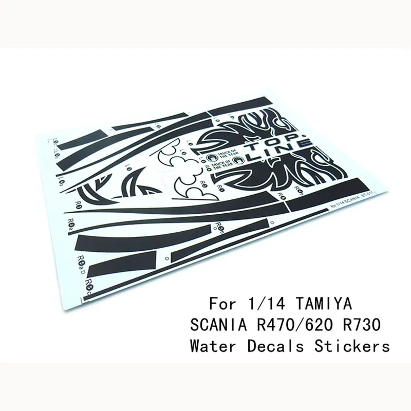 Decorate Decal Paint Stickers For 1/14 Tamiya RC Truck Trailer Tipper ...