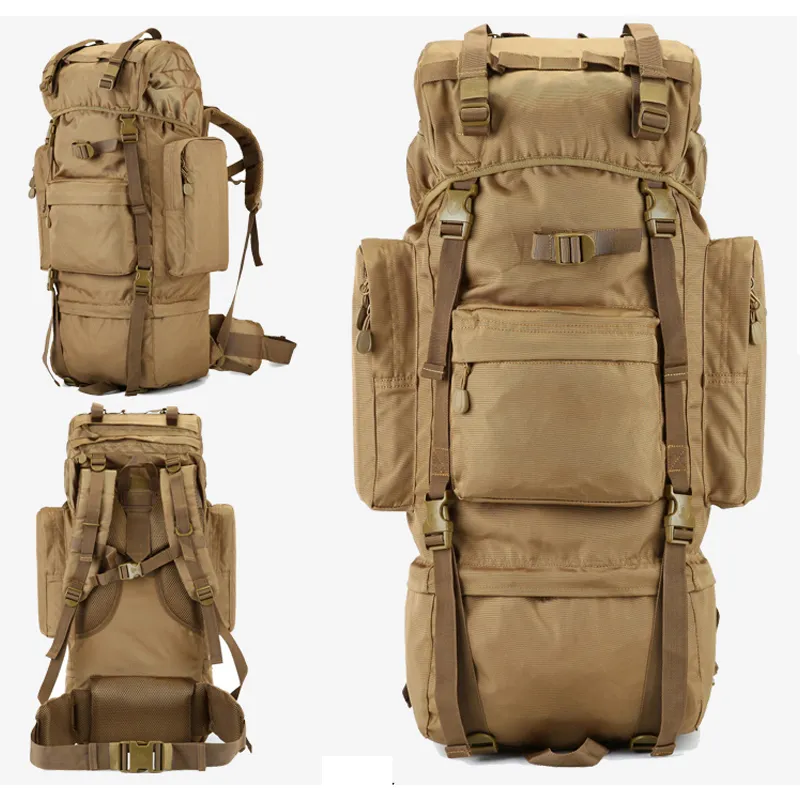 Large Military Backpack: 70L High-Capacity Waterproof Tactical Rucksack ...