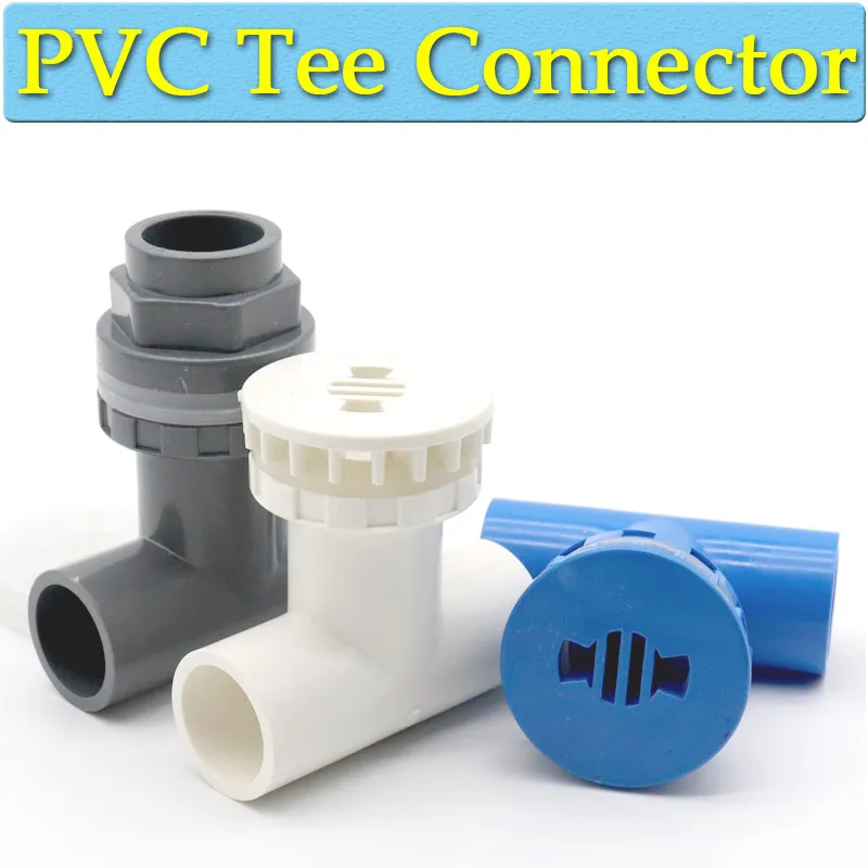 20mm Inner Diameter PVC Pipe Connector 3-Way Tee Fittings for Aquarium ...
