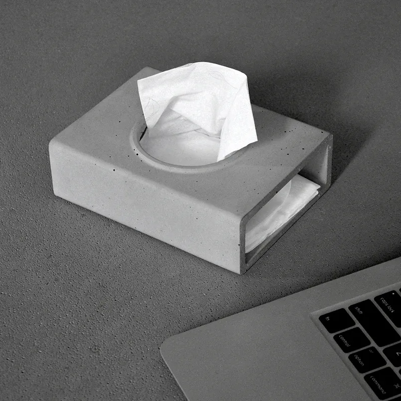 Cement Storage Box Silicone Mold Concrete Paper Boxes Molds Concrete ...