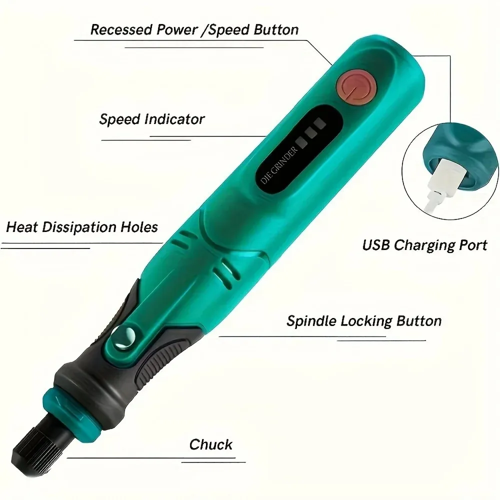 DHgate.com:Upgraded Cordless Rotary Tool Kit, Mini Wireless Drill, USB ...