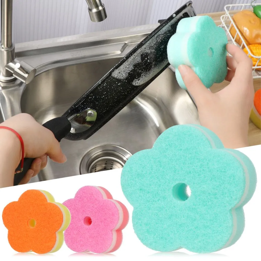 Colorful Round Cellulose Dishwashing Sponge, Eco-Friendly Kitchen ...