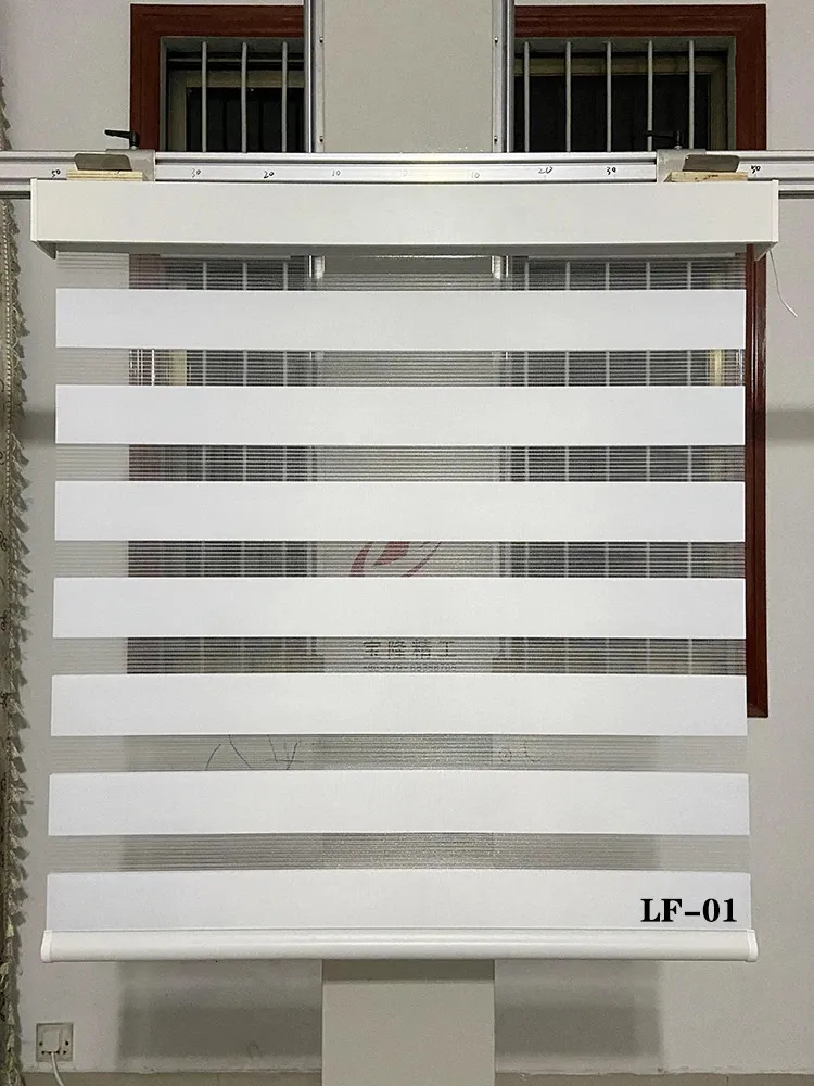 Custom Light Filtering Window Shades Zebra Blinds Dual Layer Roller ...