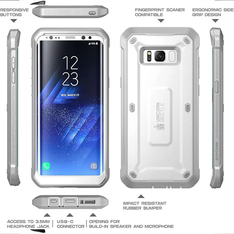 SUPCASE UB Pro Rugged Case for Samsung Galaxy S8 - Full-Body Protective ...