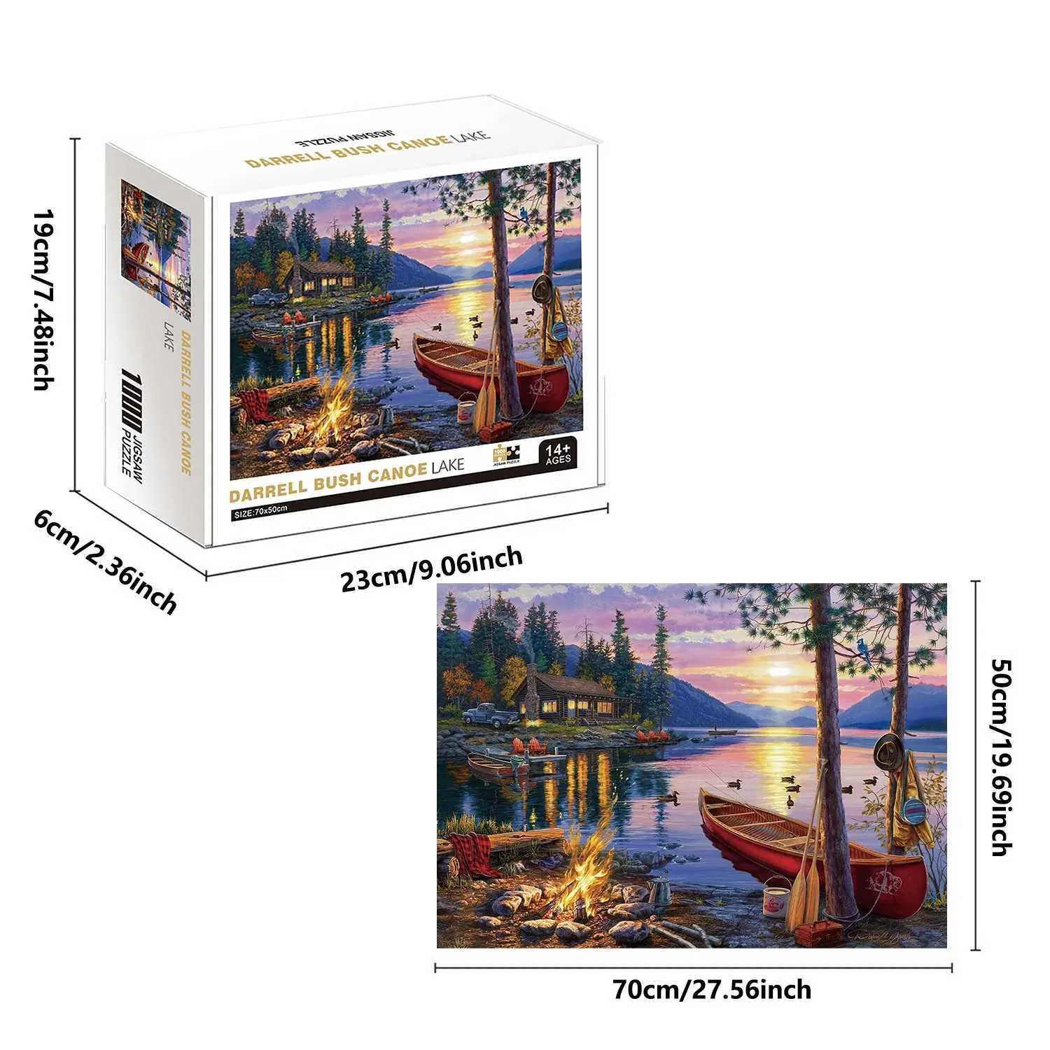 Canoe Lake Jigsaw Puzzle - Darrell Bush Landscape Collection ...