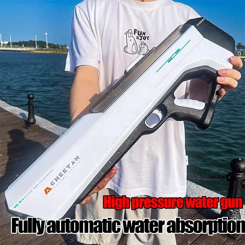 Fully Electric Big Water Gun Toy Swimming Pool Play Adult Outdoor Games ...