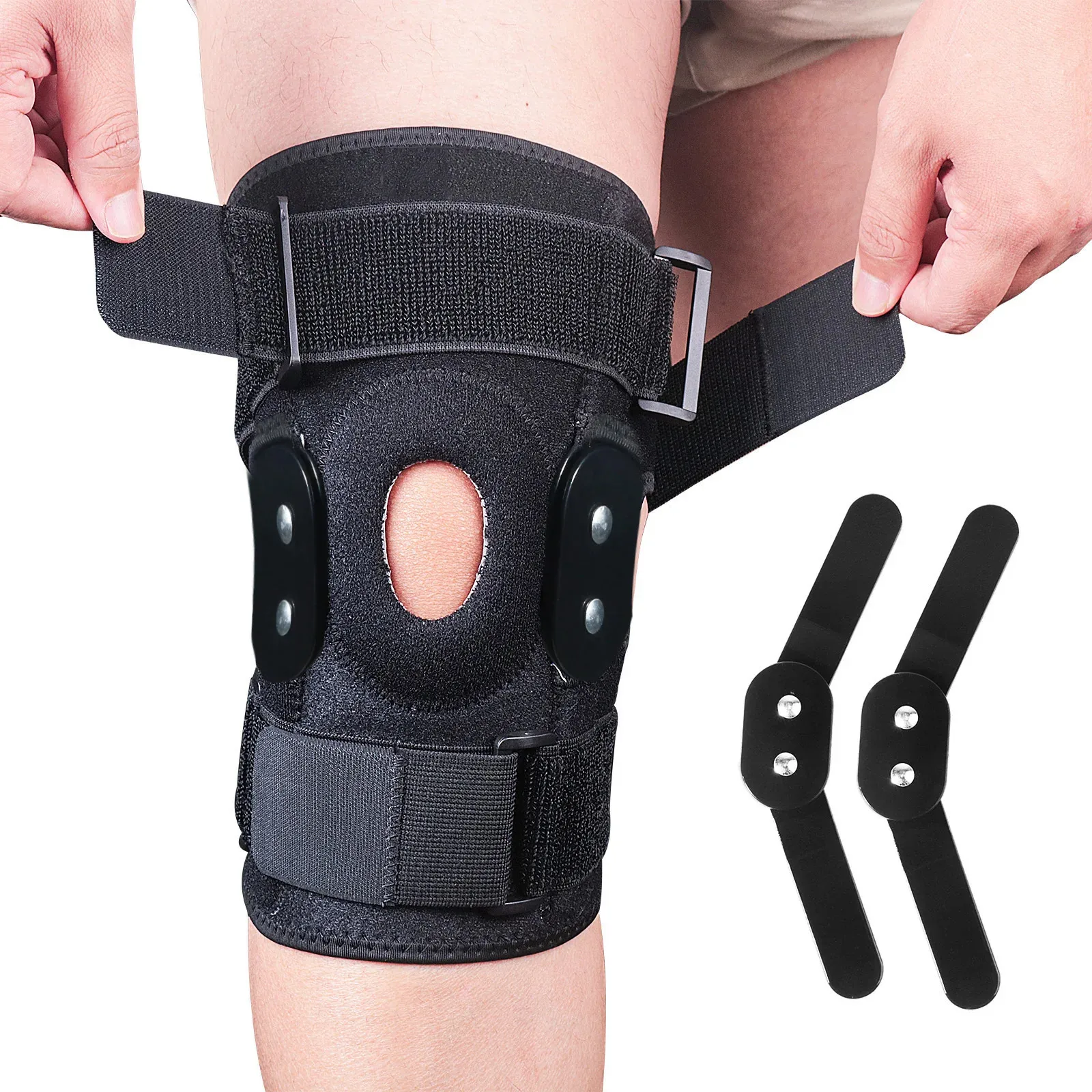 Adjustable Hinged Knee Brace Support Wrap for Meniscus Tear and ...