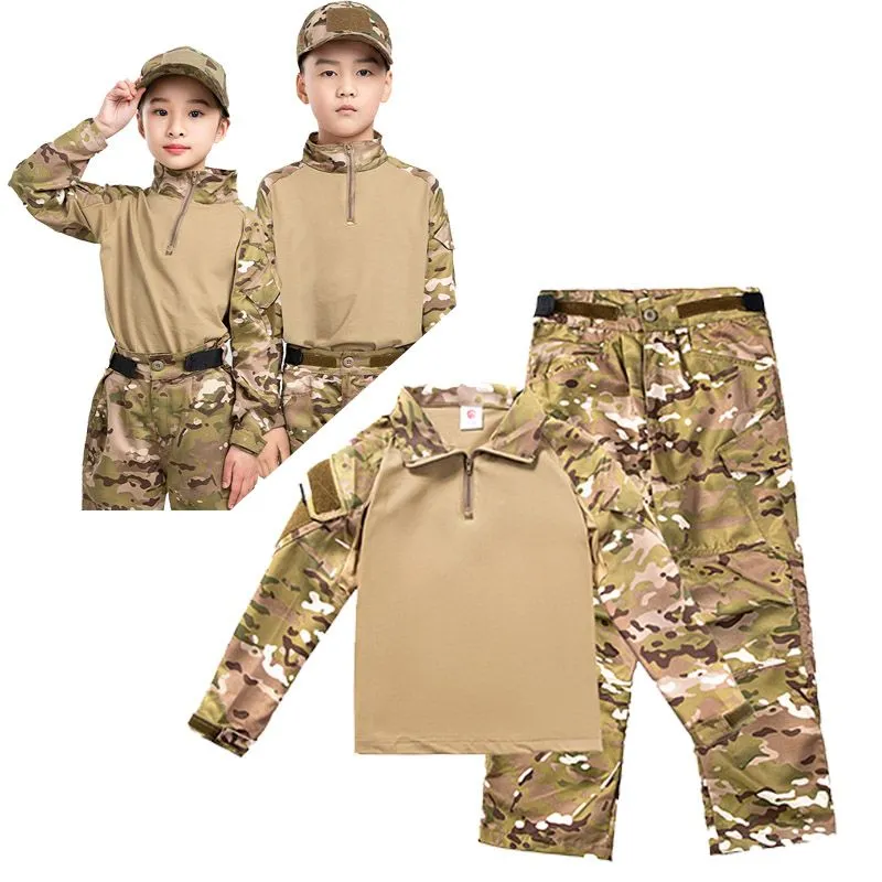 Woodland Camo Kids Tactical Uniform Set: Durable BDU Combat Outfit for ...