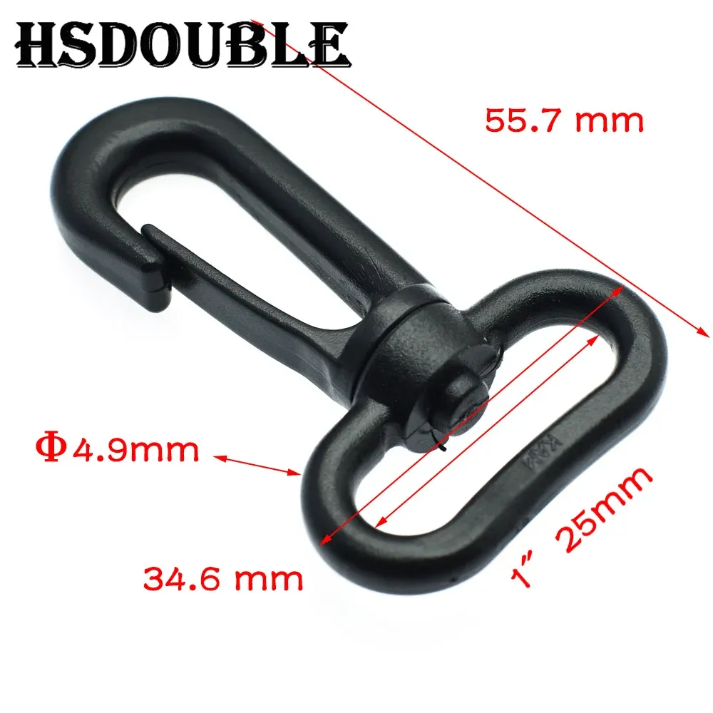 20mm Curved Rubber Strap Backpack Buckles: Plastic Snap Hooks with ...
