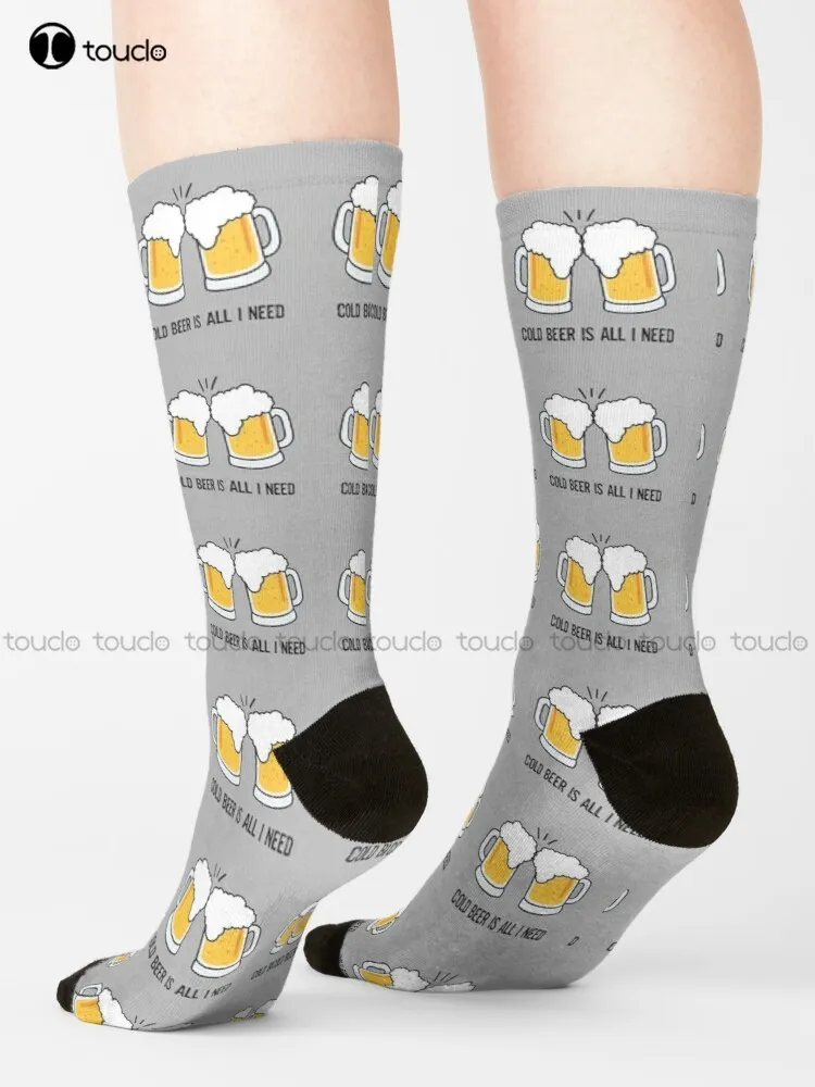 Cheers to Your Beer! Personalized 360° Printed Funny Beer Buddy Socks ...