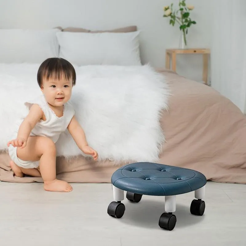 Portable Ergonomic Low-Height foot spa stool with 360° Swivel Pulley ...