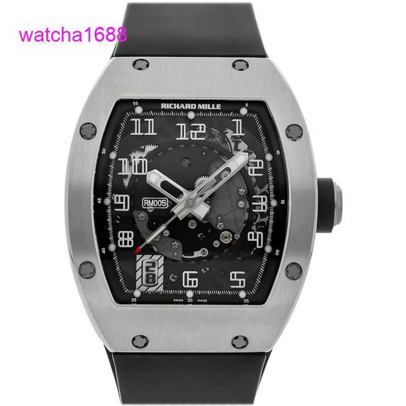 RM Racing Wrist Watch RM005 Manual Wind White Gold Mens Strap Watch RM005 FM RM005FM Automatic ...