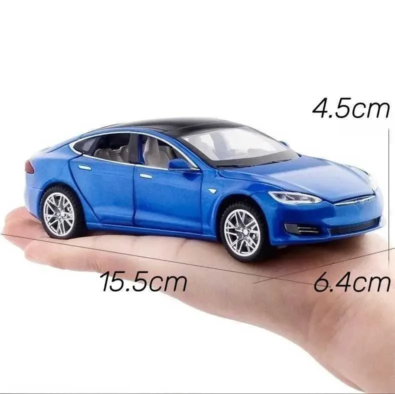 Diecast Metal Car Tesla Model S & Model X 1:32 Scale Alloy Sound ...