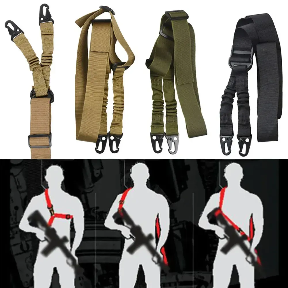 Single Point Sling | Adjustable Bungee Rifle Gun Sling Strap Tactical ...