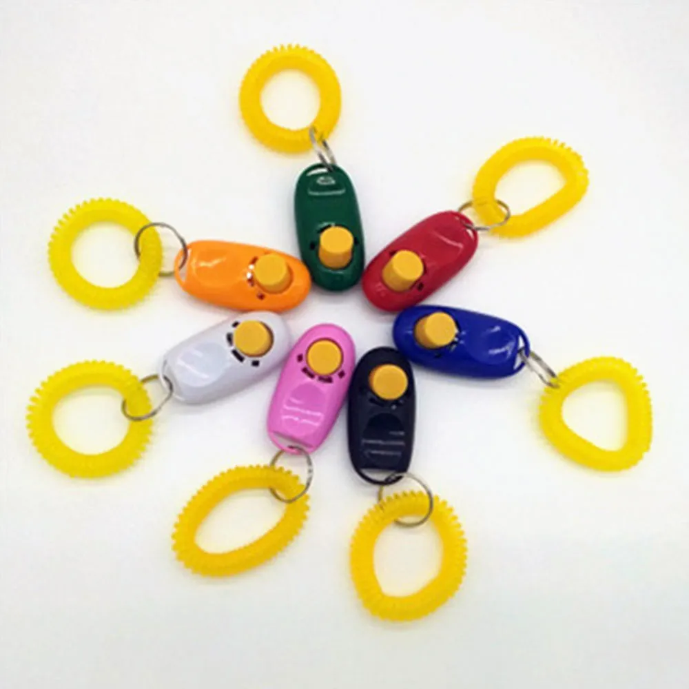 Adjustable Wrist Strap Dog Training Clicker with Sound and Whistle from ...