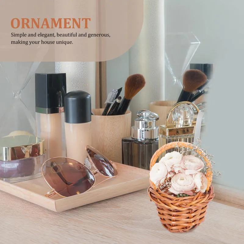 Mini Wicker Baskets with Handle for Flowers, Small Fruit Storage, Bread, Favors, Candy ...