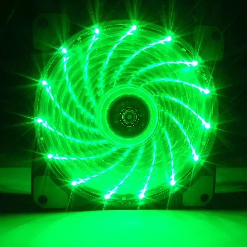 Ultra Silent Computer Case Fans 120mm With 15 LEDs, 12V PC Cooling Fan ...