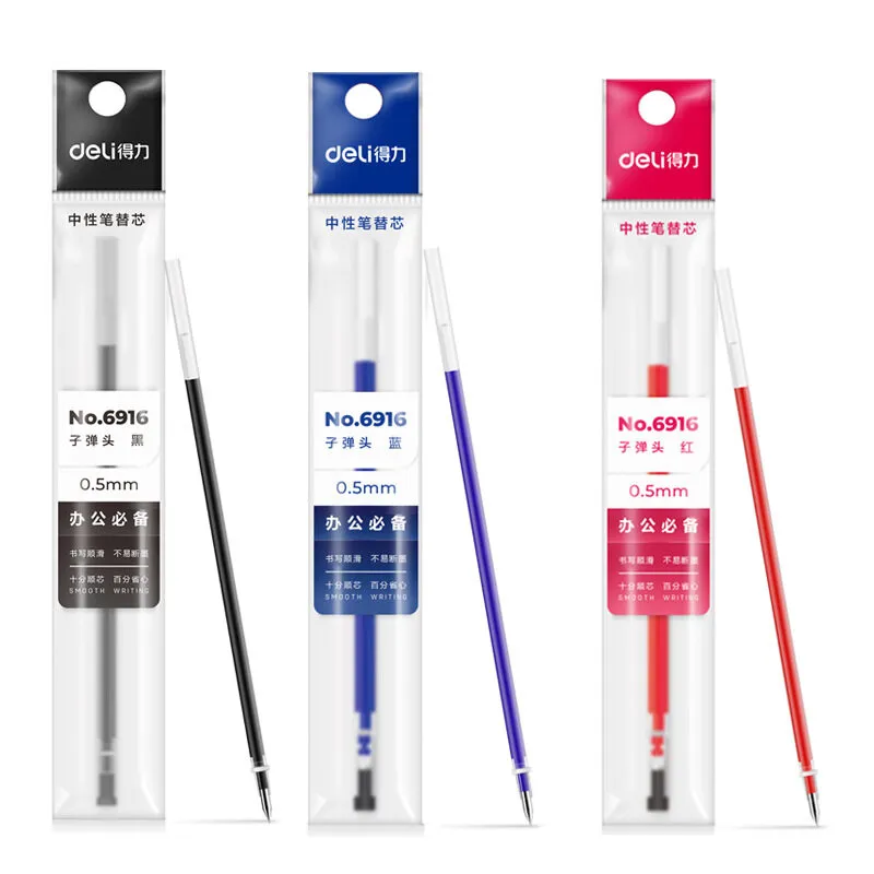 Gel Ink Pen Set 3 Pens + 20 Refills 0.5mm Black Blue Red for Office ...