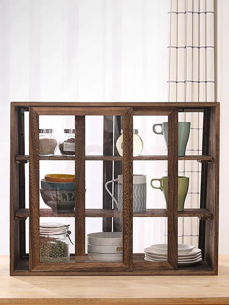 Solid Wood Tea Display kitchen cabinets with Dust kitchen Solid Wood Tea Display kitchen cabinets with Dust kitchen