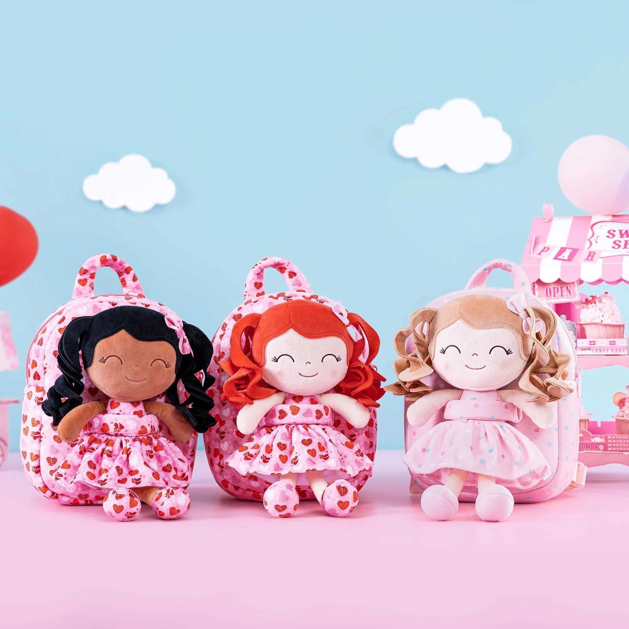 DHgate.com:Gloveleya Plush Backpack: Curly Doll 2024 Gift Series, 30cm ...