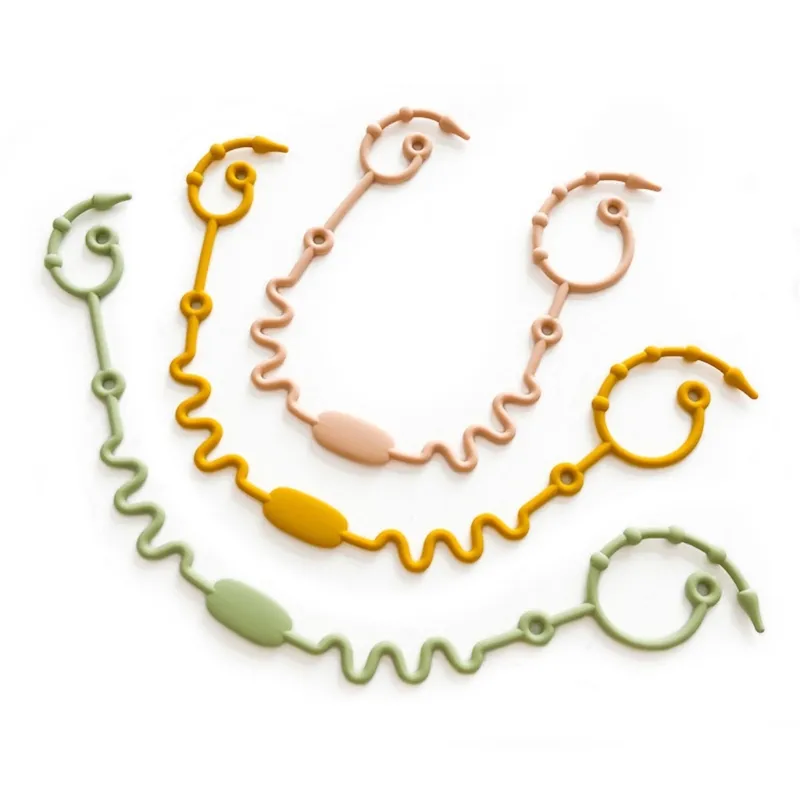 Infant Pacifier Clip Chain Silicone Teething Toy Tether Holder Baby ...