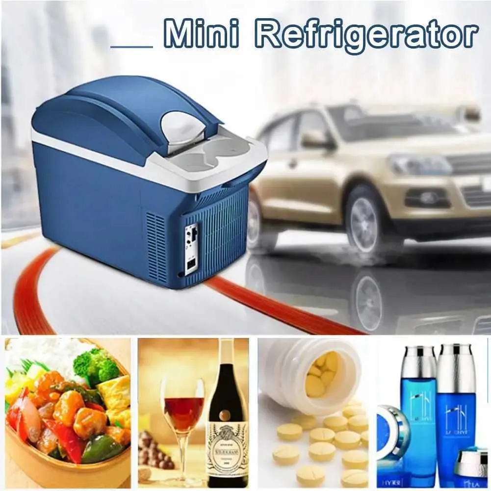 Portable Mini Fridge Cooler and Warmer for Cars and Home, 8L Dual ...