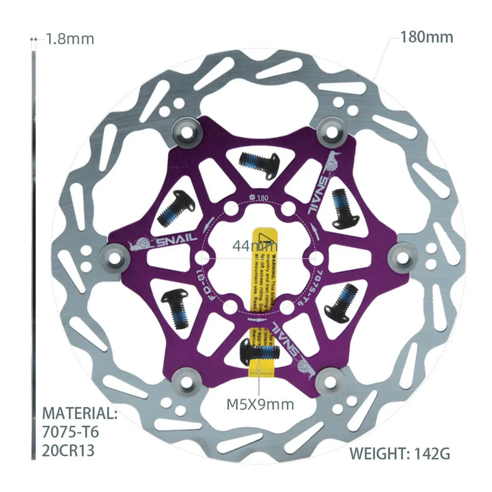 Disc Brakes For Bicycle: High Performance Six Bolt MTB Disc Rotor In ...