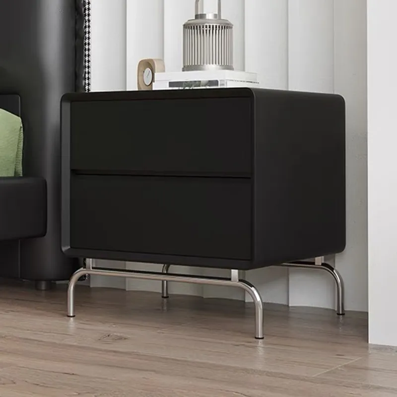 simple black bedside table