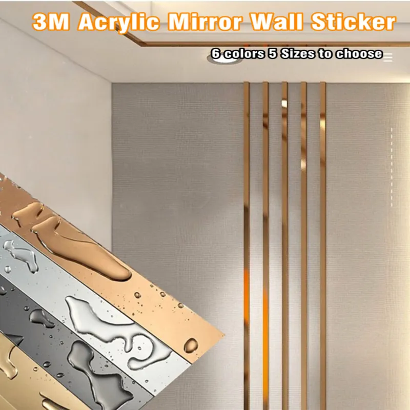 3M Self Adhesive Acrylic Mirror Wall Tape Sticker For Flat Decorative ...
