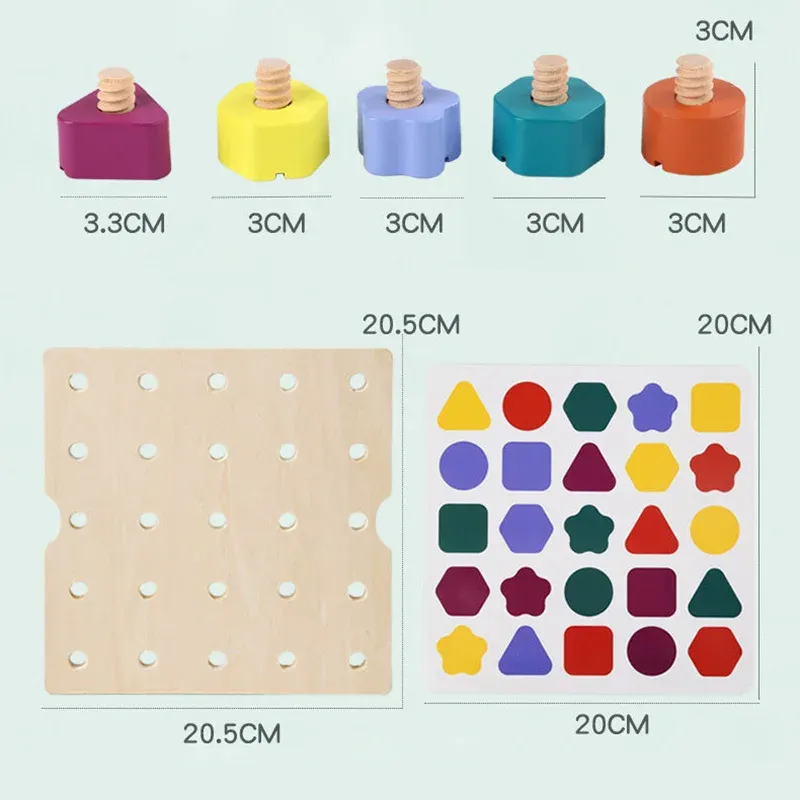 DHgate.com:Wooden Montessori Sudoku Puzzle - Colorful Screw Nut ...