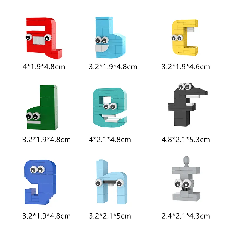 2024 Alphabeted Numbered stacking toy blocks - MOC Letters for Kids ...