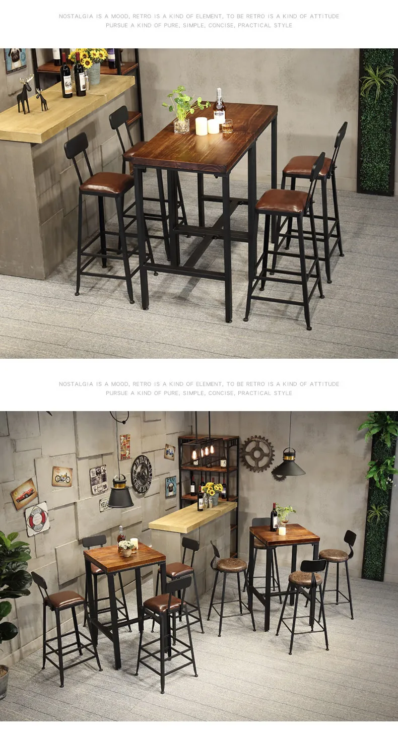 High Patio Dining Table Modern Restaurant Bar Table Kitchen Standing ...