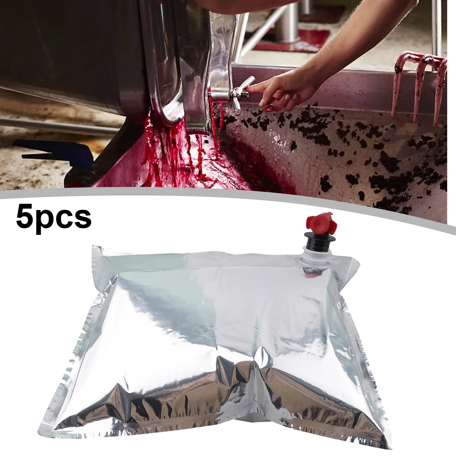 Wine Bag With Tap 5 Pieces BIB Bags For Homebrew Storing Wine Bag In Box