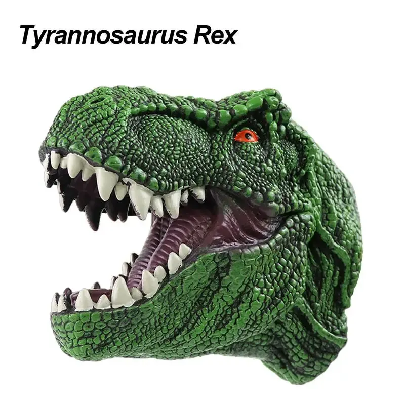 Realistic Dinosaur Hand Puppets - Flexible Rubber Dinosaur Toys for ...