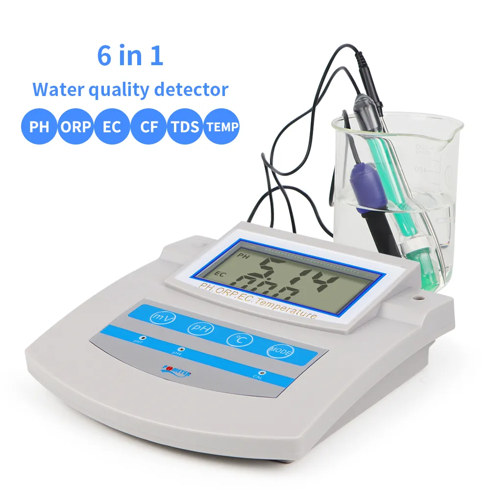 Aquarium PH Test Kit 6 In 1 Water Quality Meter: PH, ORP, TDS, EC, CF ...