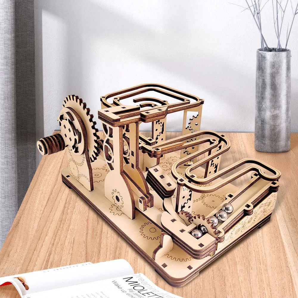 3D Puzzle DIY Stone Thrower - Wooden Mechanical Track Model Assembly ...