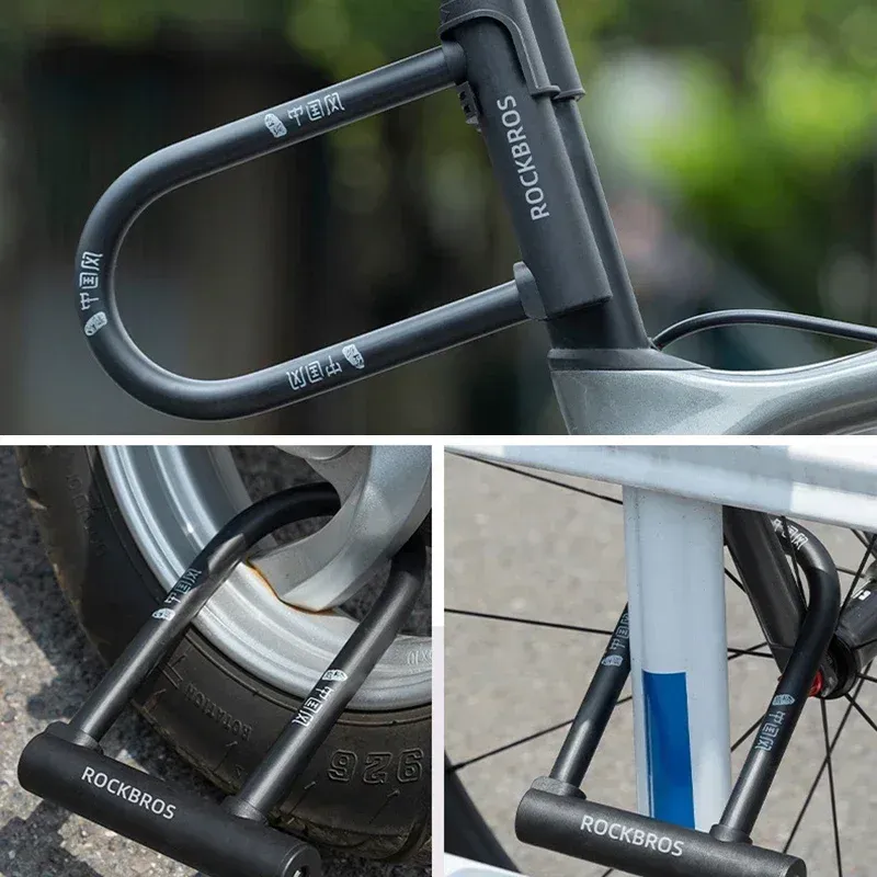 DHgate.com:UPGRADED ROCKBROS Bike U Lock with Steel Cable, Reliable ...