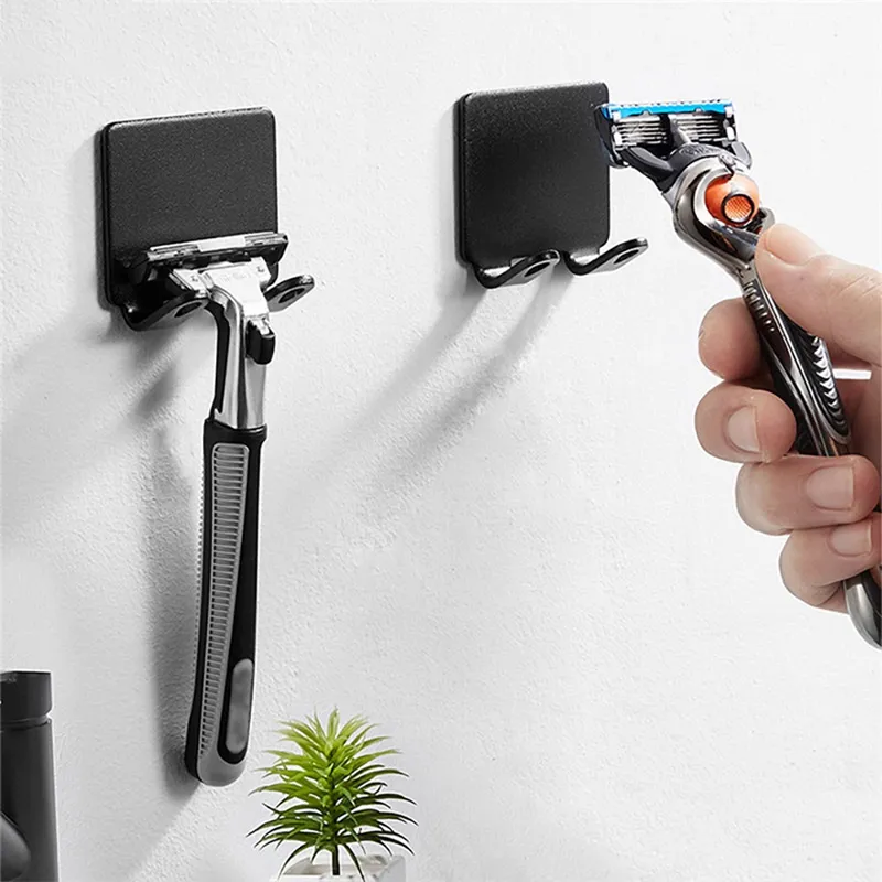 Space-Saving Aluminum Razor Holder Shower Wall Mount Bathroom Shelf for ...