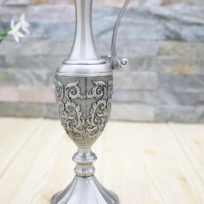 Silver Metal Vase for Hydroponics, Abstract Teapot Design, Modern ...